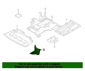 Genuine BMW 51-71-2-498-989 | Lower Left Engine Compartment Cover ...