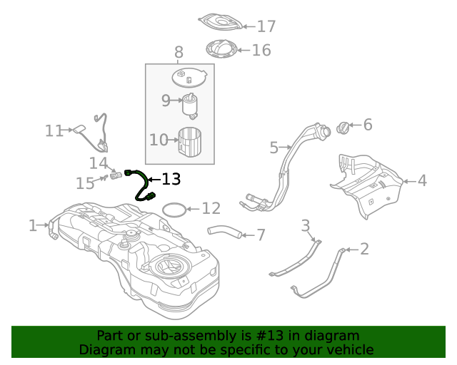 31125-J9001 - Fuel Pressure Sensor Connector - 2021-2024 Kia Seltos ...