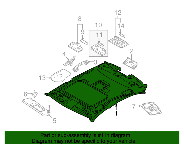Genuine BMW 51-44-7-252-694 | Headliner | FREE Shipping on Most Orders ...