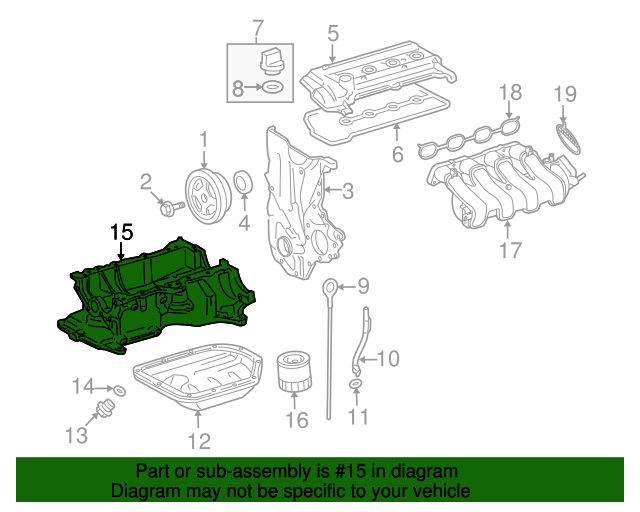 2000-2018 Toyota Oil Pan 12111-21033 | OEM Parts Online