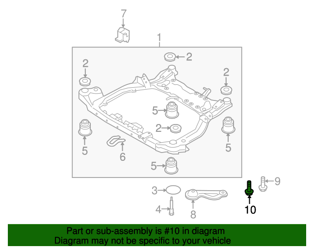 2007-2012 Hyundai Elantra Stay Bracket Bolt 11404-10166-K | OEM Parts ...
