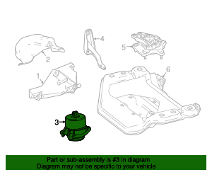 222-240-21-00 - Engine Support 2014-2017 Mercedes-Benz S 63 AMG ...