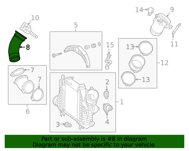 264-098-00-00 - Turbocharger Intercooler Pipe 2019-2023 Mercedes-Benz ...