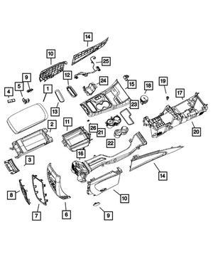 2014-2022 Mopar Hinge Cover 68213458AA | My Mopar Parts