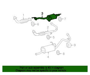 17403-0F040 - Center Pipe - 2003 2004 Toyota Tundra | Toyota Parts ...