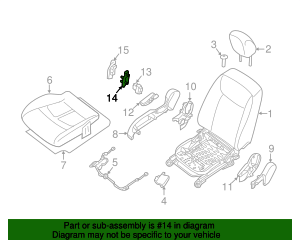 2013-2017 Nissan LEAF Switch Cover 87608-3NF0A | Melloy Nissan Parts