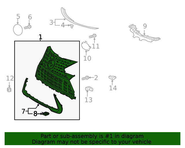 2019-2023 Lexus Grille Assembly 53101-76370 | OEM Parts Online