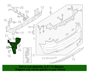 2015-2016 Audi Bumper Cover Support Rail 8V5-807-378 | AutoNationParts.com