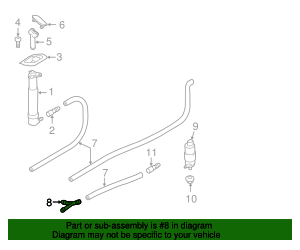 1984-2019 Porsche 1984-2019 Porsche - Washer Hose Y-Connector 113-955 ...
