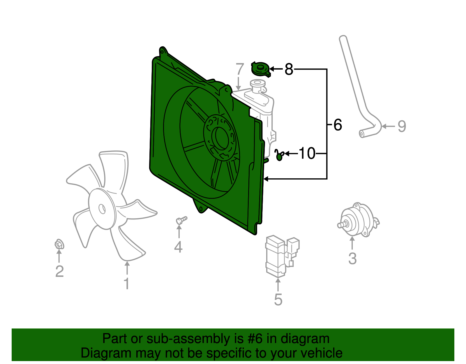 16711-21030 - Fan Shroud - 2000-2006 Toyota | Lithia Toyota Parts