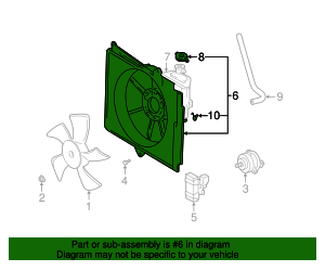 16711-21030 - Fan Shroud - 2000-2006 Toyota | Lithia Toyota Parts
