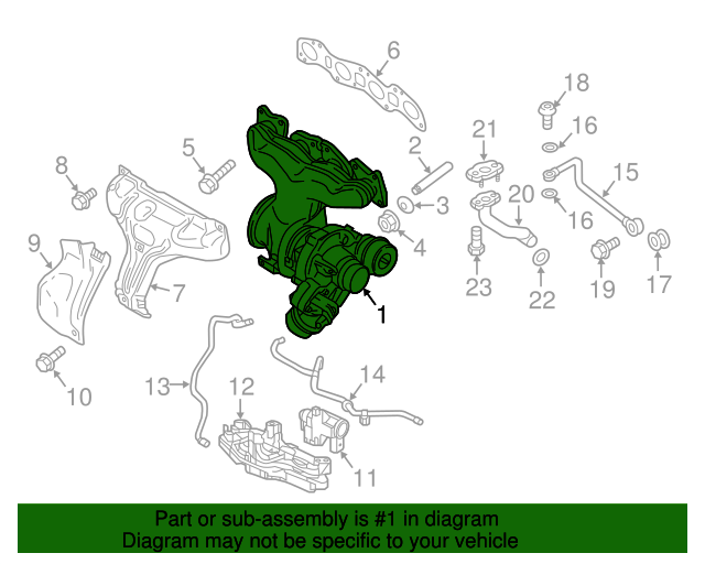 36012658 - Exhaust Manifold - 2015-2020 Volvo | Volvo OEM Parts Direct