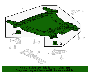 2018-2020 Buick Drivetrain and Front Suspension Cradle 84698987 GM ...