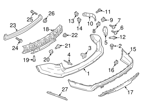 Bumper & Components - Rear for 2017 Ford Explorer | TascaParts.com