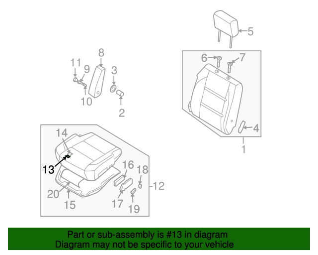 2005-2015 Nissan Pad 87361-ZC00A | OEM Parts Online