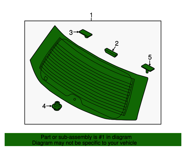 87110-A9010 - Lift Gate Glass 2015-2021 Kia Sedona | Kia.Parts Store