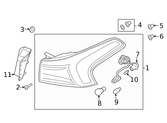 Genuine Tail Lamp Assembly for 2021-2023 Hyundai Santa Fe | Part# 92401 ...