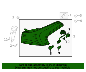 Genuine Tail Lamp Assembly for 2021-2023 Hyundai Santa Fe | Part# 92401 ...