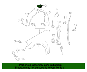 004-994-17-45-64 - Rear Fender Liner Lock Nut 2006-2023 Mercedes-Benz ...