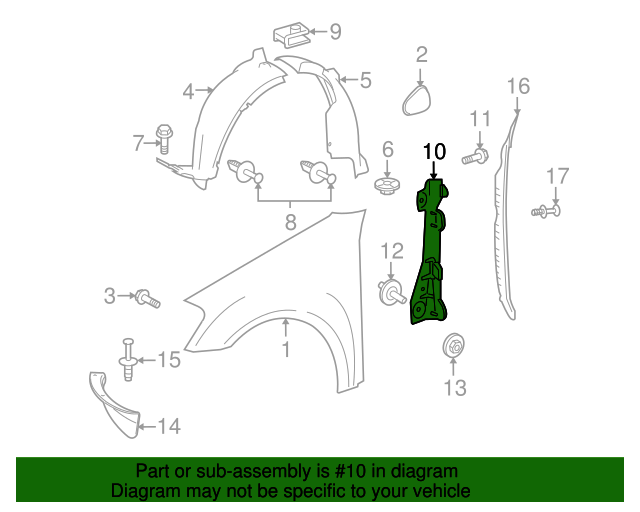164-880-00-14-64 - Rear Bracket 2006-2012 Mercedes-Benz | Mercedes-Benz ...