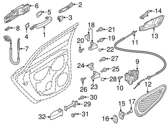 8V0-837-205-A-GRU - Exterior Door Handle 2015-2023 Audi ...