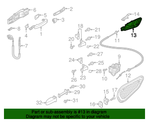 2015-2020 Audi Interior Door Handle 8V3-837-019-A-4PK | AutoNationParts.com