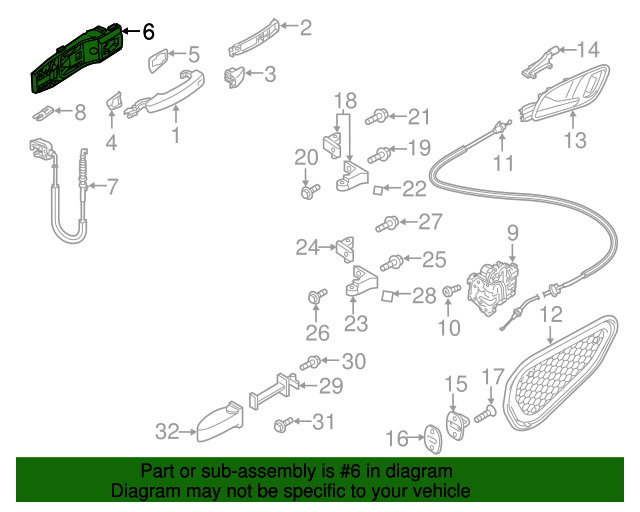 2015-2024 Audi Handle Base 8V0-839-885 | OEM Parts Online