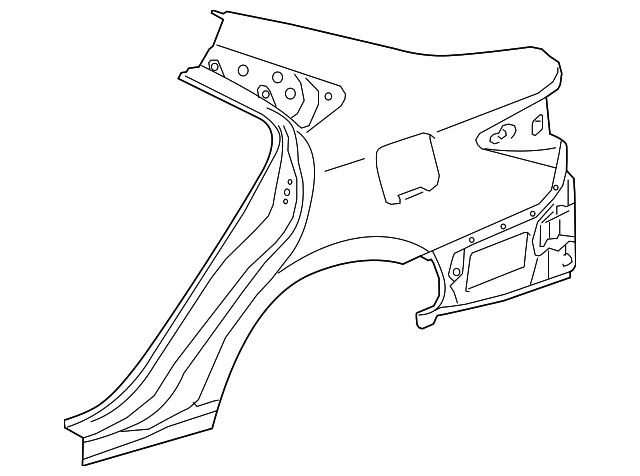 OEM Toyota Quarter Panel For 2015-2017 Toyota Camry - Part# 61602-06100 ...