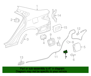 2009-2017 Toyota Fuel Door Spring 77360-02030 | Toyota Parts