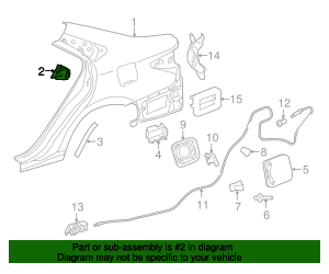 2012-2017 Toyota Camry Quarter Panel Reinforcement 61503-06110 | Toyota ...