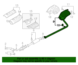 2011-2014 Hyundai Sonata Exhaust Muffler 28710-3S110 | OEM Parts Online