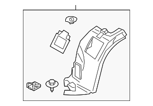 51712990820 - 2013-2015 BMW X1 Ft Fender Liner (51-71-2-990-820) | BMW ...