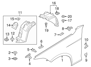 41102992892 - 2013-2015 BMW X1 Fender Upper Bracket (41-10-2-992-892 ...