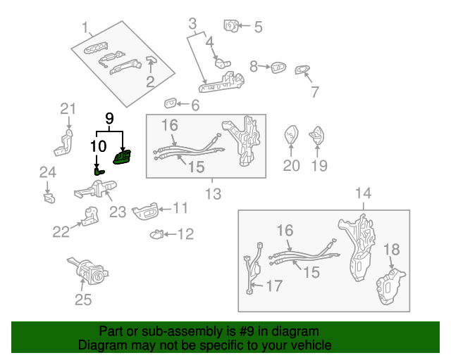 2001-2006 Lexus LS430 Handle, Inside 69206-50030-B1 | OEM Parts Online