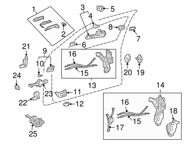 2001-2006 Lexus LS430 Handle, Inside 69206-50030-B1 | OEM Parts Online