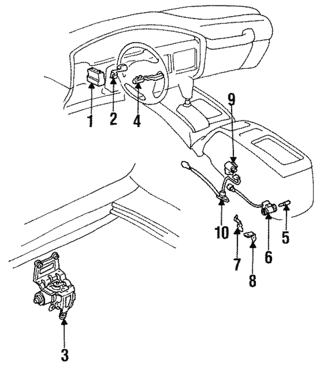 1991-1992 Toyota Land Cruiser Sensor Bracket 82711-60260 | Toyota Parts ...