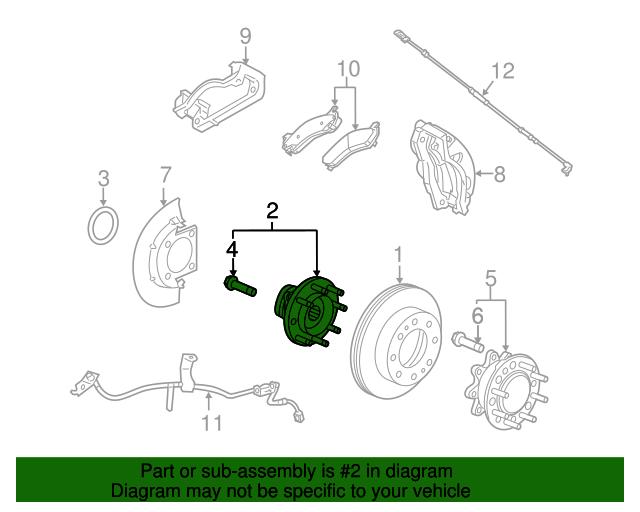 2007-2010 GM Hub & Bearing 22740470 | GMPartsDirect.com