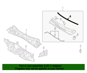 86431-2K000 - Weatherstrip - 2010-2013 Kia Soul | Kia Auto Parts