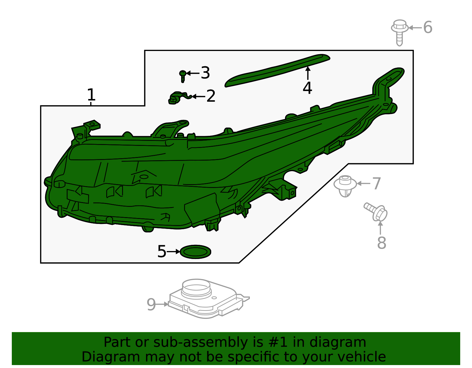 2020-2022 Toyota Prius Prime Composite Headlamp Left 81185-47801 ...