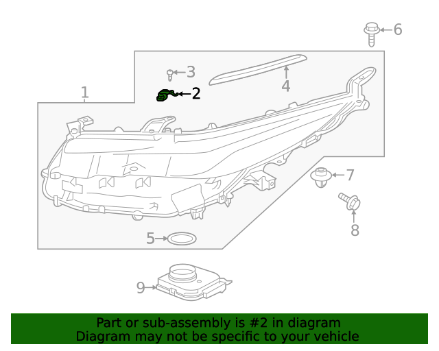 2017-2022 Toyota Prius Prime Headlamp Bracket 81118-47770 | Discount ...