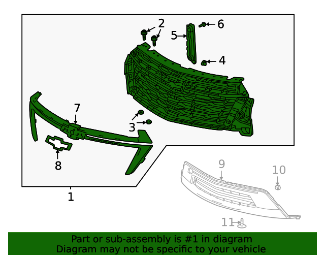 GM Parts | Grille - (87830141) | GM Parts Store