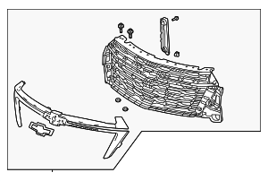 87834501 - F Grille 2022-2024 Chevrolet | Big 3 Auto Parts