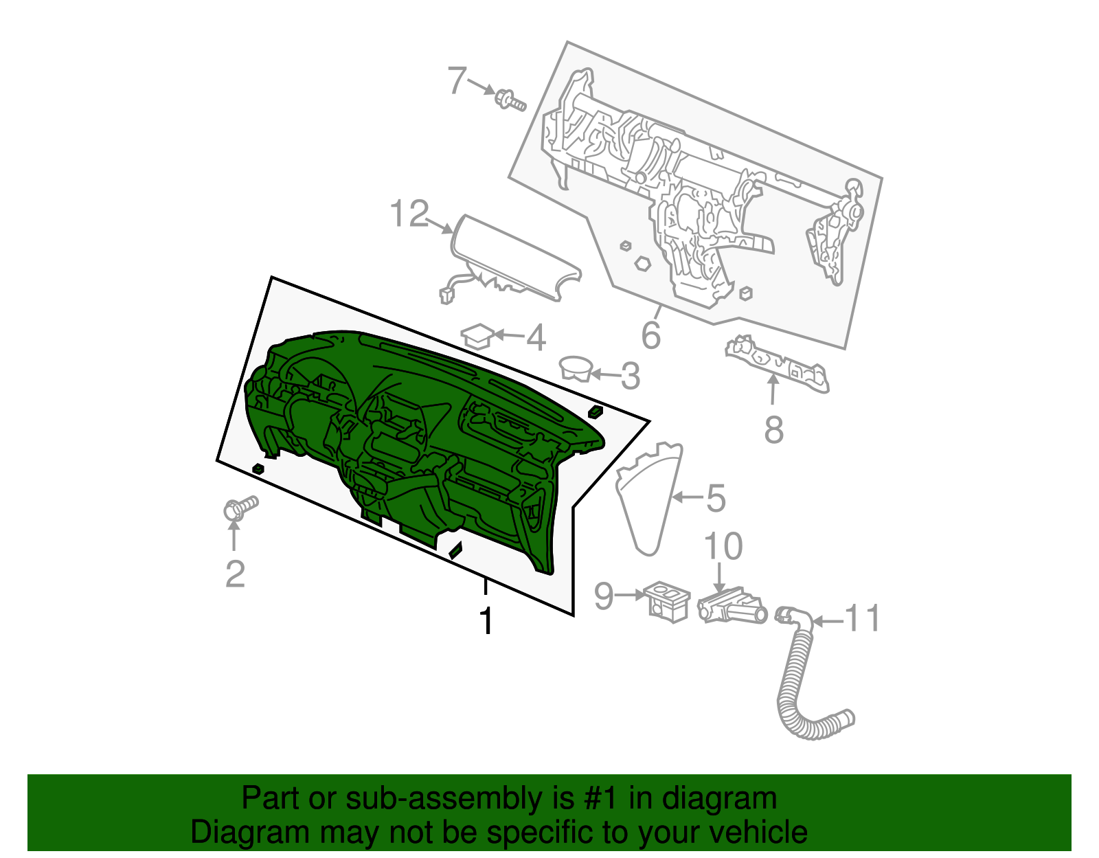 77108-SHJ-A01ZA - Instrument Panel 2005-2010 Honda Odyssey | Honda ...