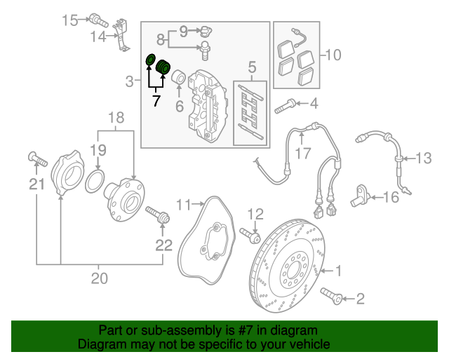2003-2023 Audi Caliper Seal Kit 3D0-698-471 | Audi USA Parts