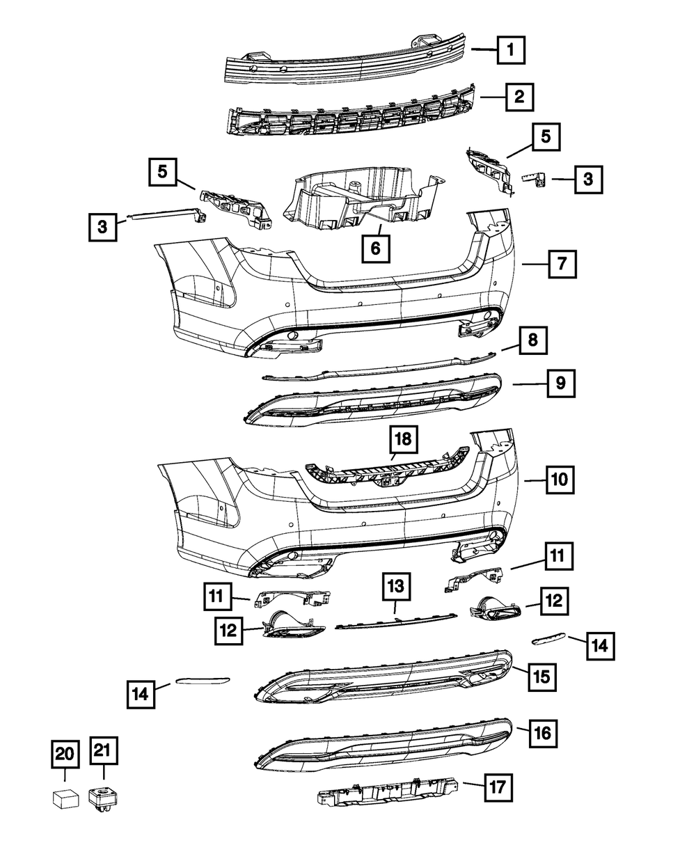 2015-2017 Chrysler 200 Rear Lower Fascia 68229895AC | Mopar eStore