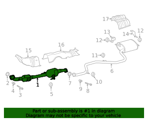 2023-2024 Toyota Corolla Front Pipe 17410-37E00 | Toyota Parts Center