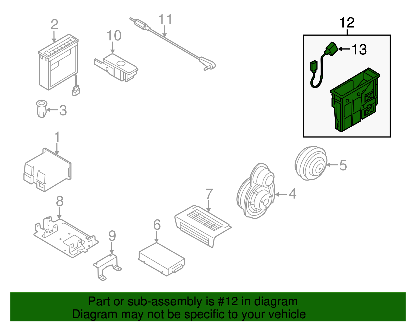 2009-2016 Volkswagen Control Box 5N0-035-341-H | VW Direct Auto Parts