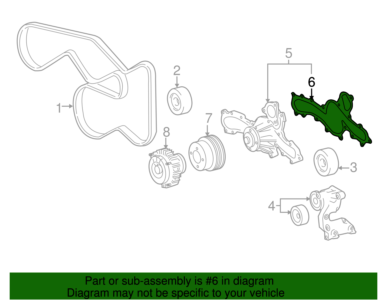 2003-2015 Toyota Gasket 16124-0P030 | Toyota Parts Center