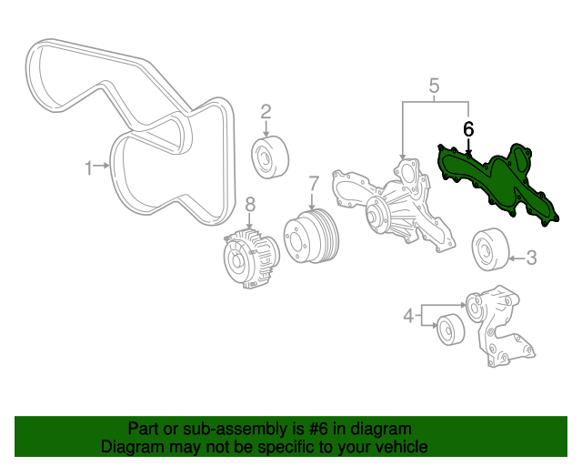 2003-2015 Toyota Gasket 16124-0P030 | Camelback Toyota Parts