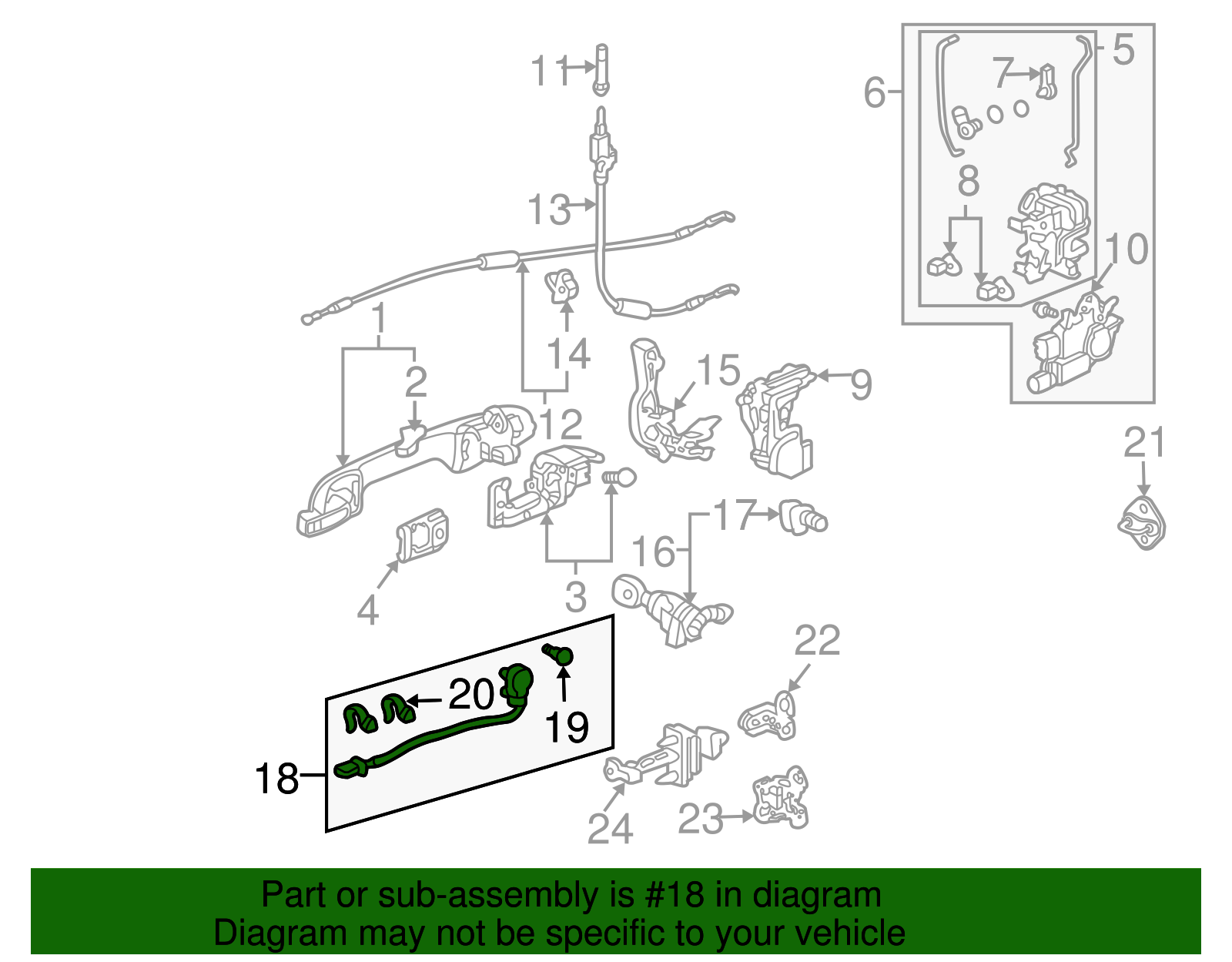 72182-SDA-A11 - 2003-2007 Honda Accord - Switch Assembly L Door ...